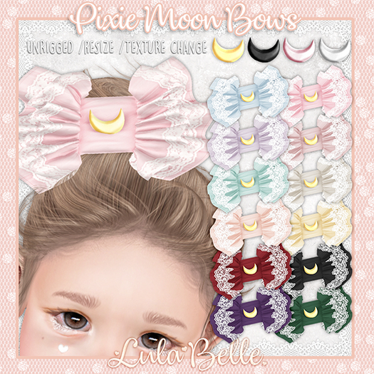 Second Life Marketplace - {Lula Belle} Pixie Moon Hairbow {boxed}